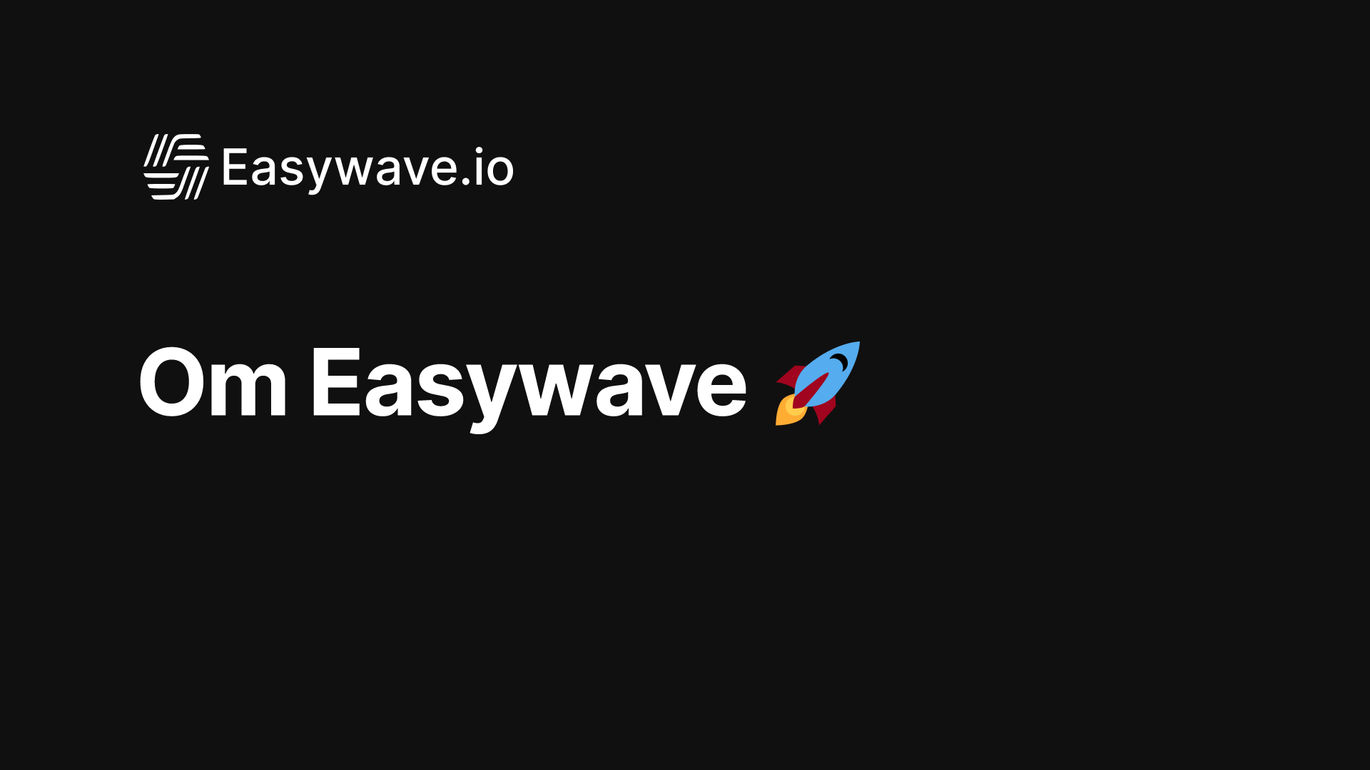 Om oss | Easywave