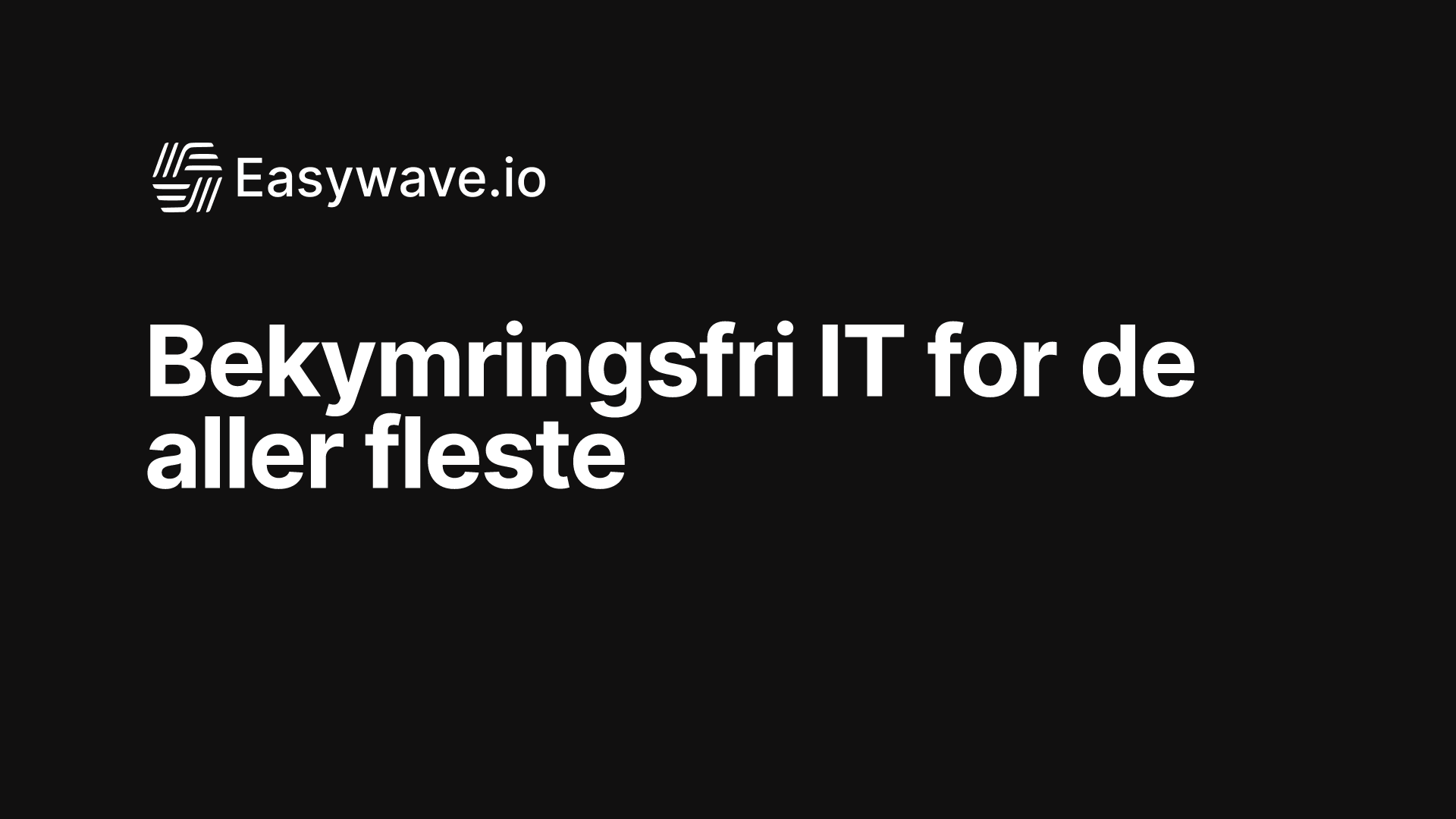 Tjenester | Easywave